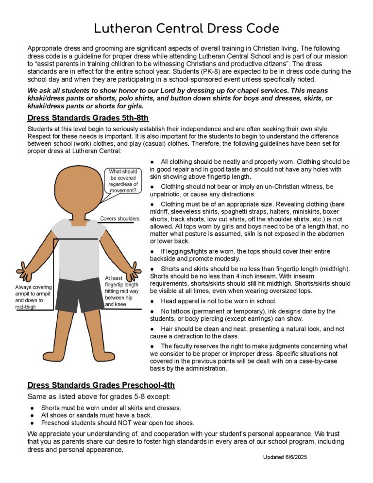 Dress Code | Lutheran Central School